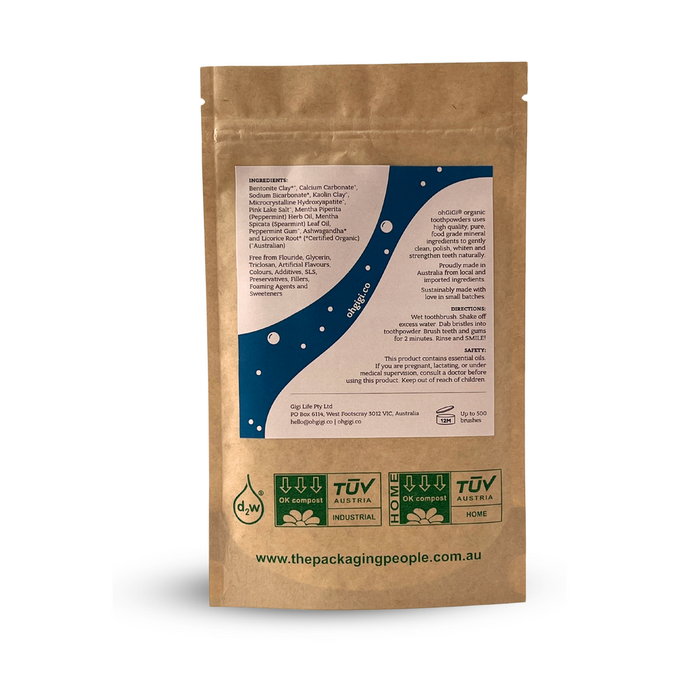 Hydroxyapatite Tooth Powder 'Minty Brush' Refills 100g – ohGiGi